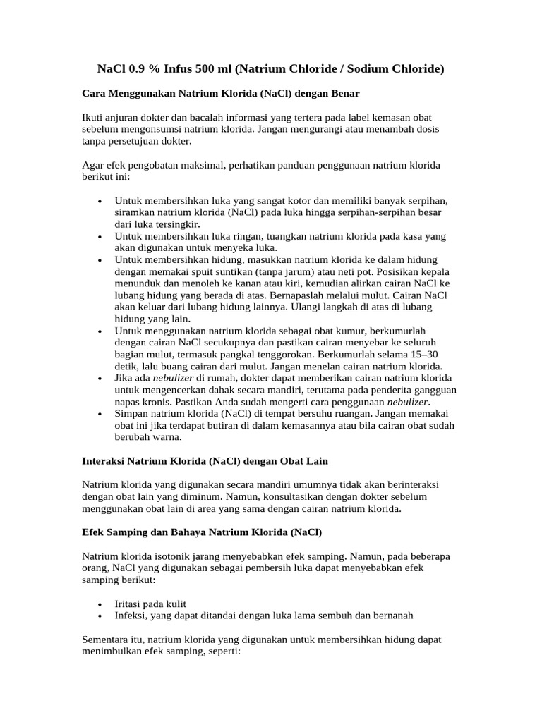 Larutan NACL | PDF