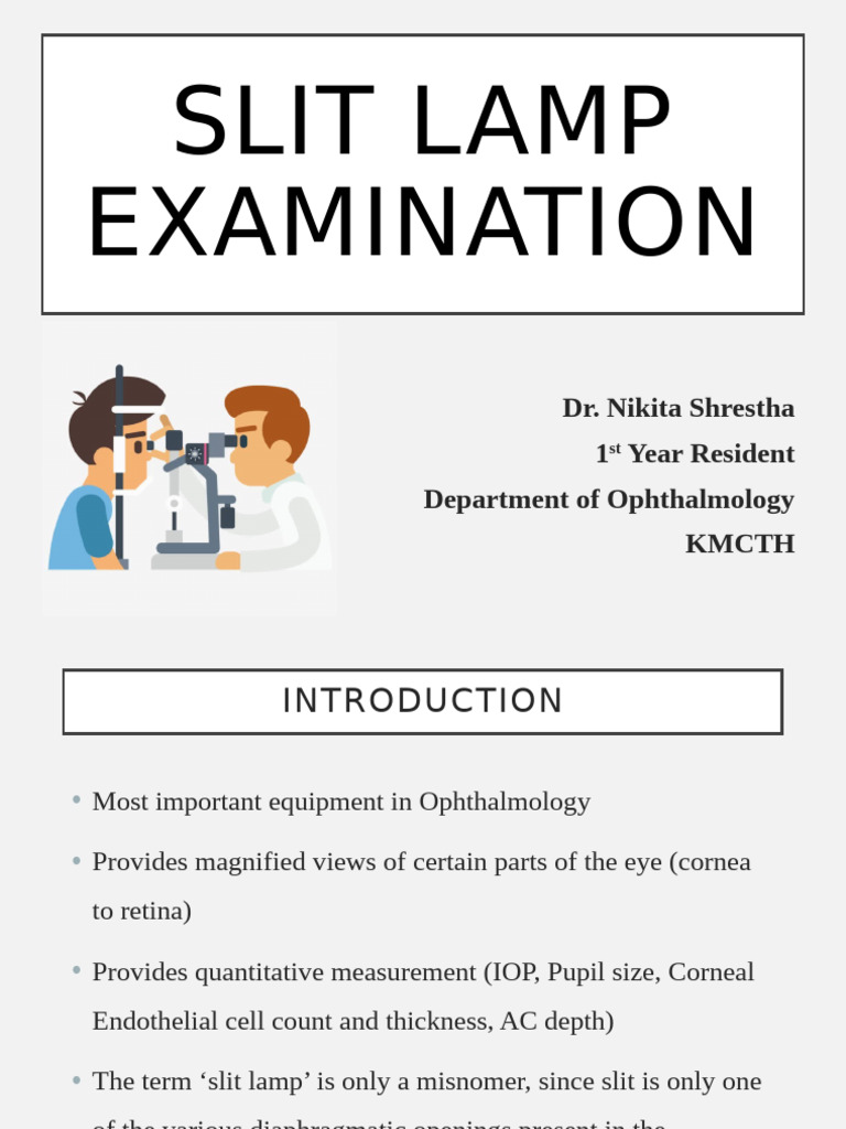 Slit Lamp Examination Techniques | PDF | Cornea | Ophthalmology