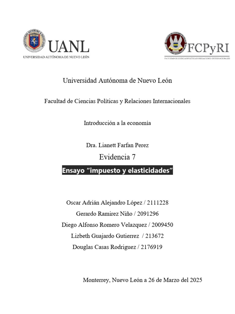 Equipo Ev7 Oaal | PDF | Costo de la vida | Oferta (economía)