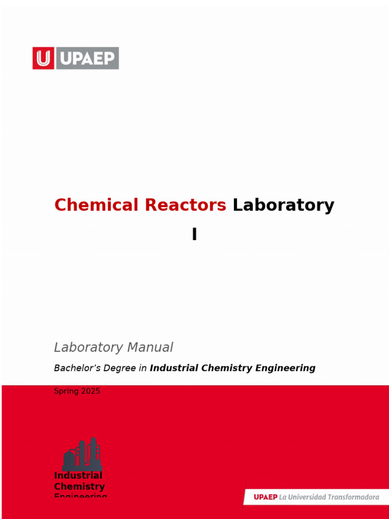 IQI227 - Laboratory Manual Chemical Reactors I | PDF | Chemical Equilibrium | Chemical Reactions