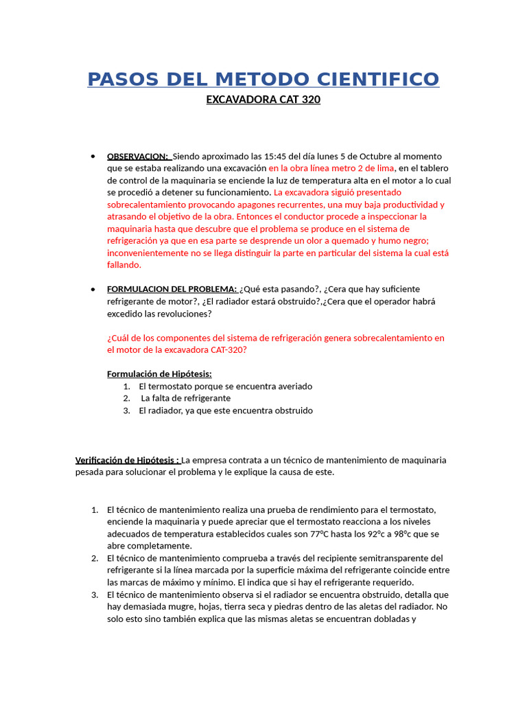PASOS DEL METODO CIENTIFICO (Ciencia y Tecnologia) | PDF