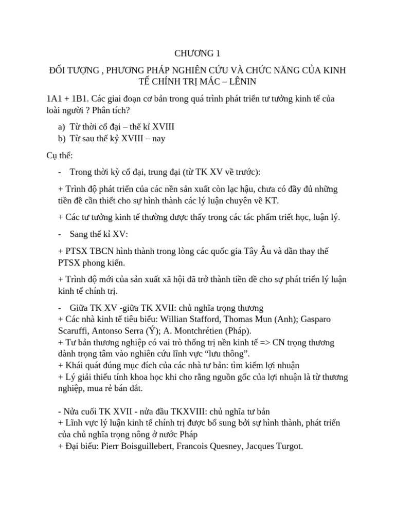 Vấn đề 1 KTCT MLN | PDF