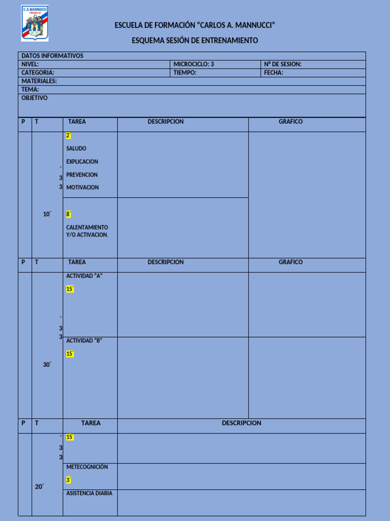 ESQUEMA DE SESION ESC. CAM (Escuela) . | PDF