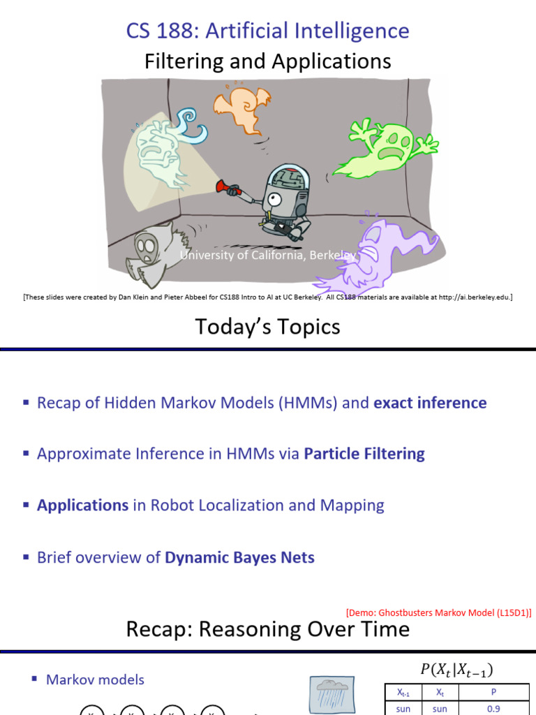 Lec19-Particle Filtering and Applications of HMMs | PDF | Artificial ...