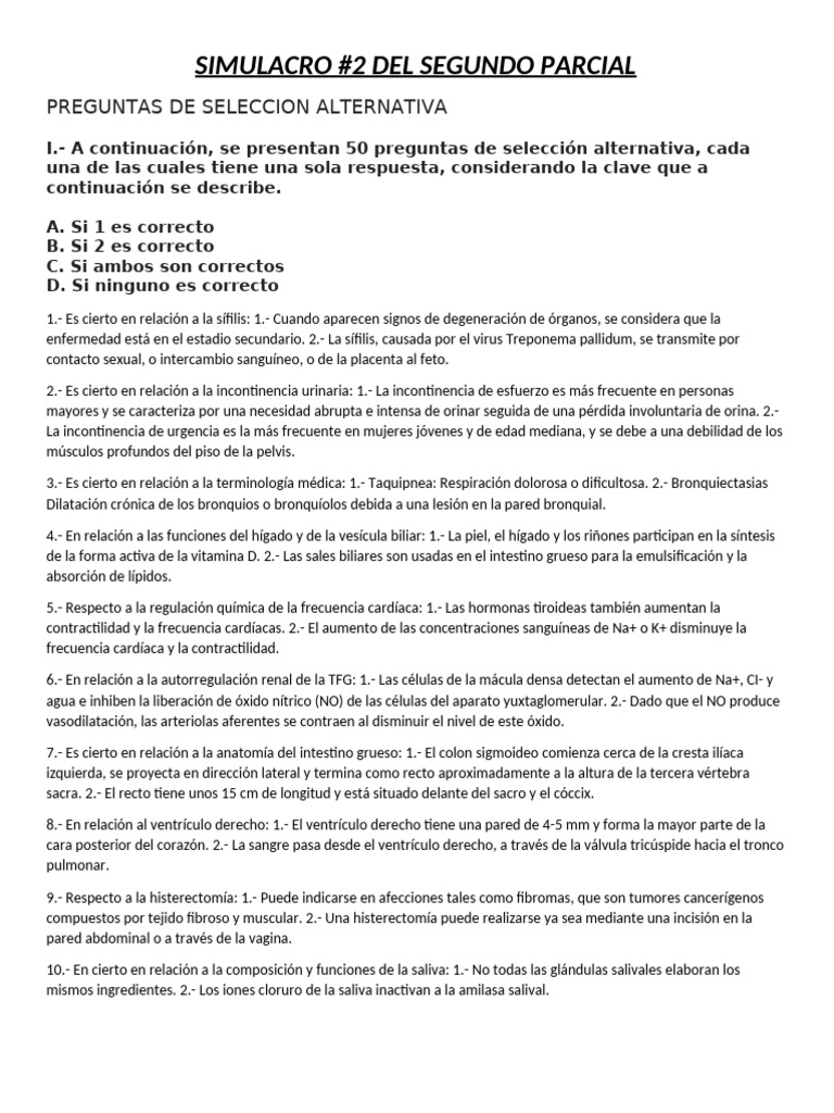 Simulacro 2 Segundo Parcial 2023-2024 Final | PDF | Mitosis | Mitosis