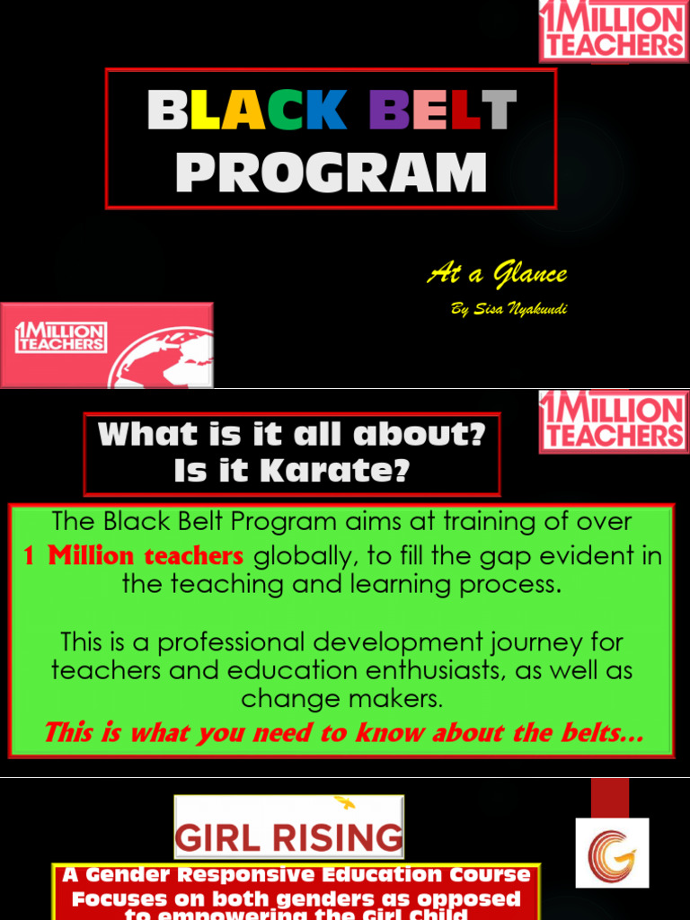 BLACK BELT PROGRAM Presentation | PDF | Teachers | Learning