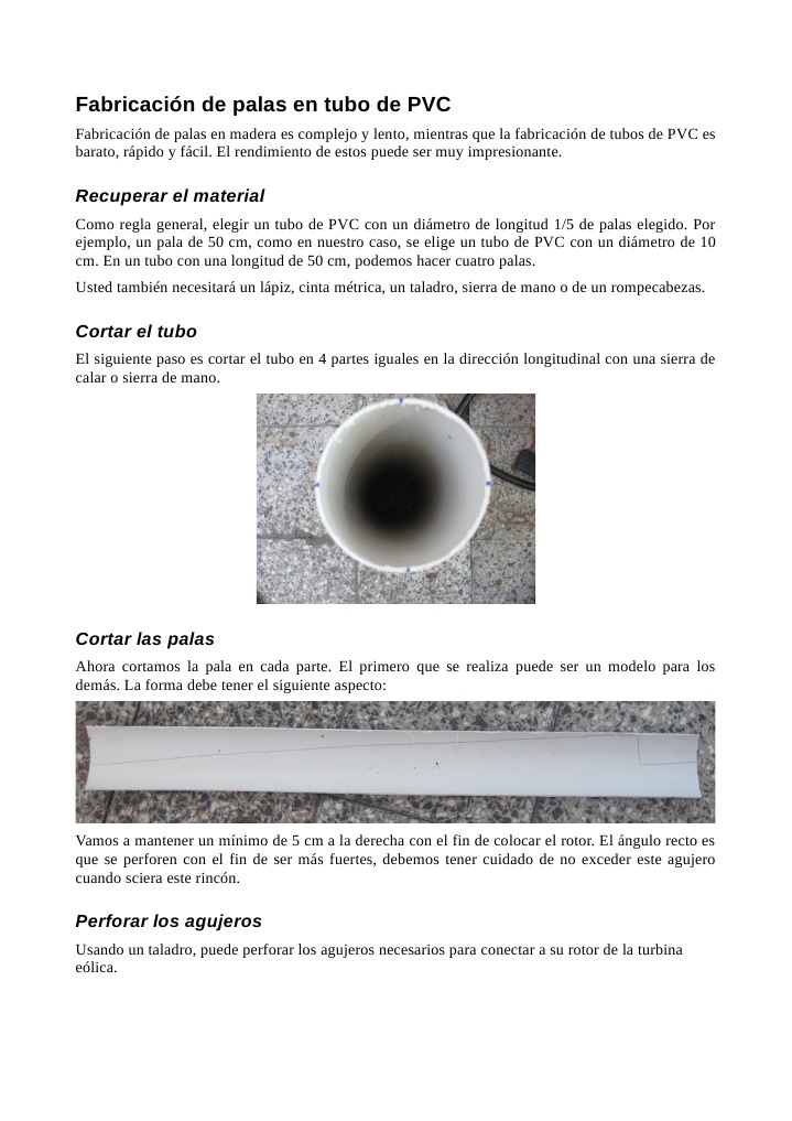 Fabricacion de Palas en Tubos de PVC | PDF