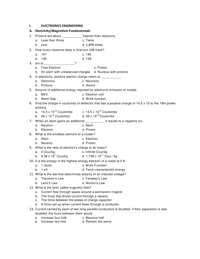Ece Review | PDF | Antenna (Radio) | Electric Current