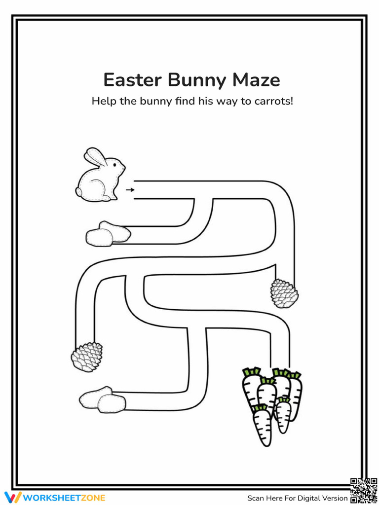Bunny Rabbit and Carrot Maze | PDF