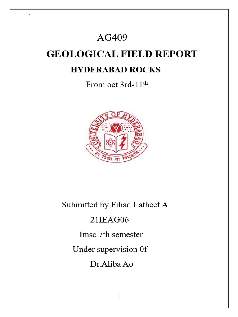 21ieag06-Field Report | PDF | Basalt | Fault (Geology)