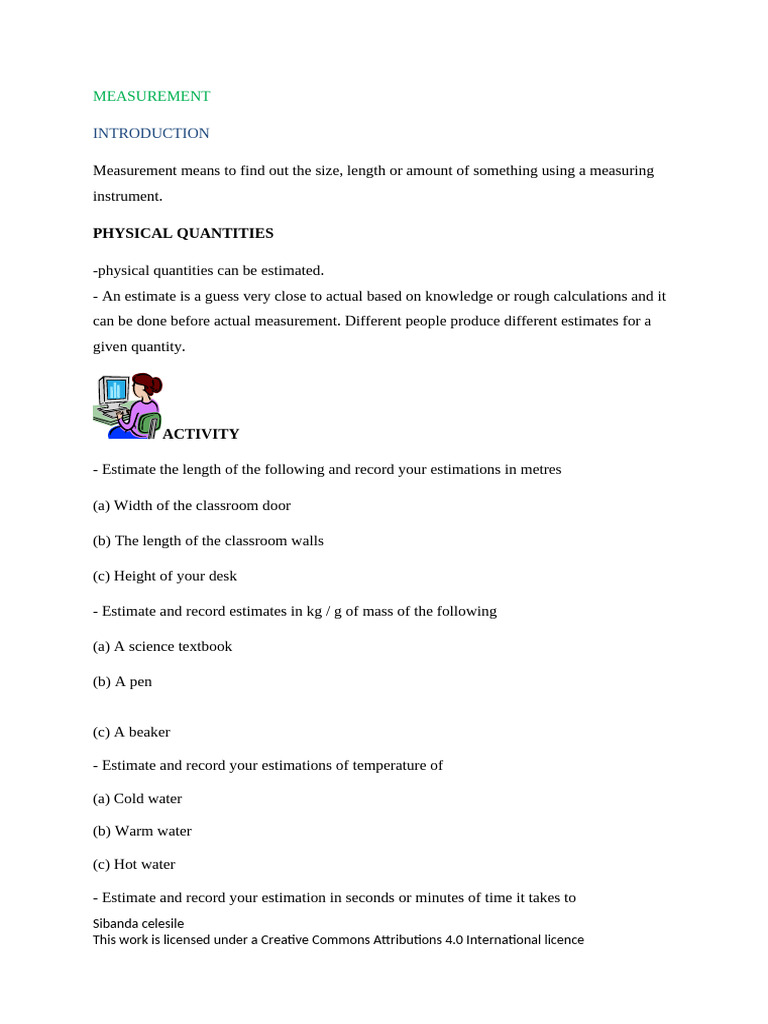 Physics - F 1 Measurement - Physical Quantities 1 | PDF