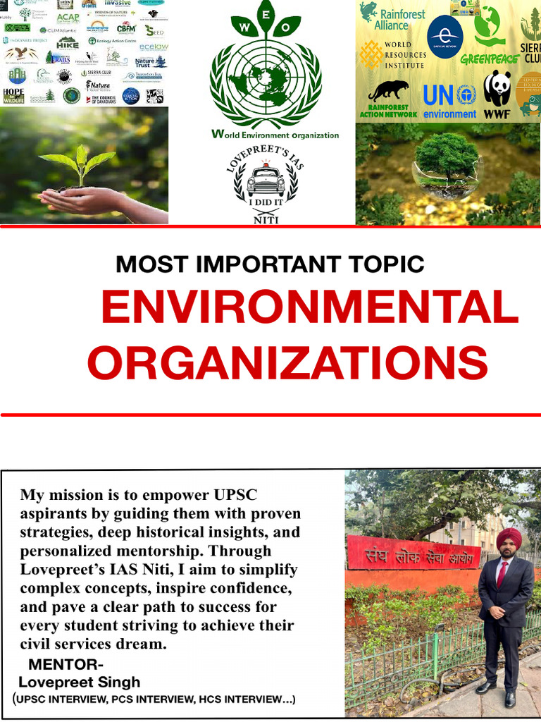 Key Environmental Organizations in India | PDF | Natural Environment