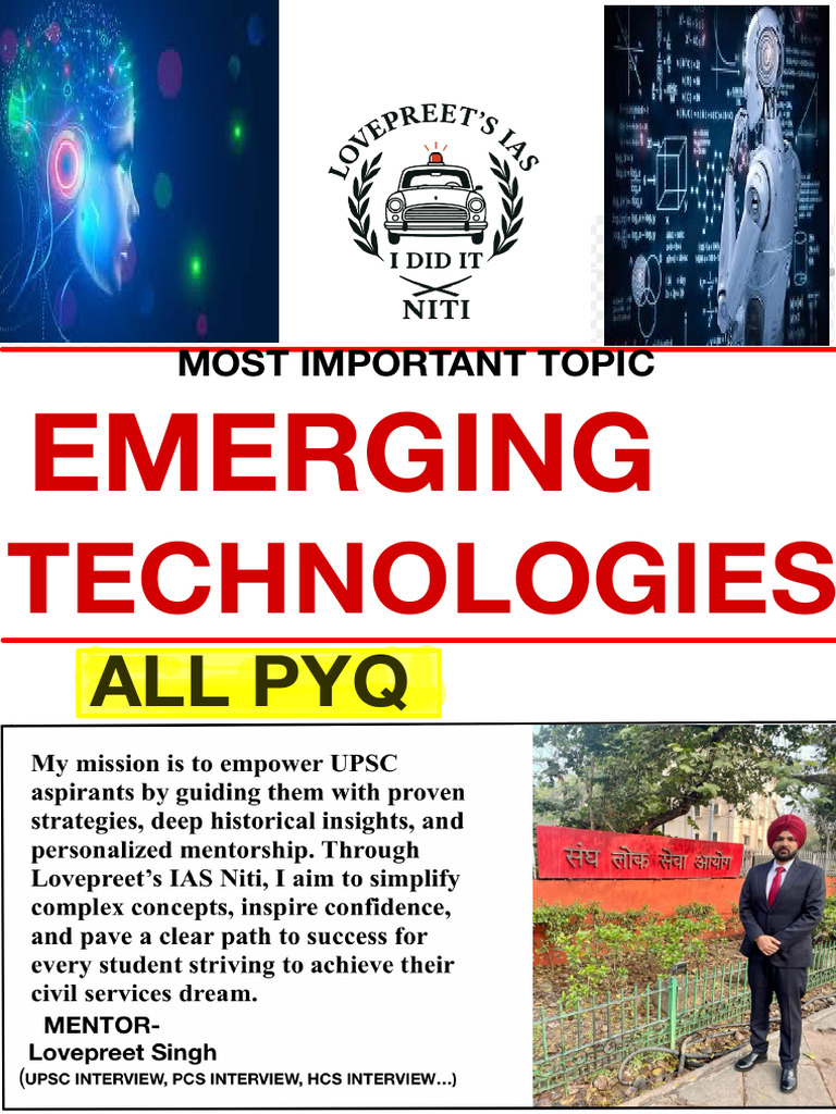 Emerging Technologies All Pyq | PDF | Biotechnology | Artificial Intelligence