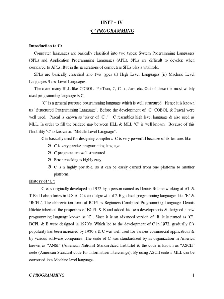 C Programming | PDF | Control Flow | Data Type
