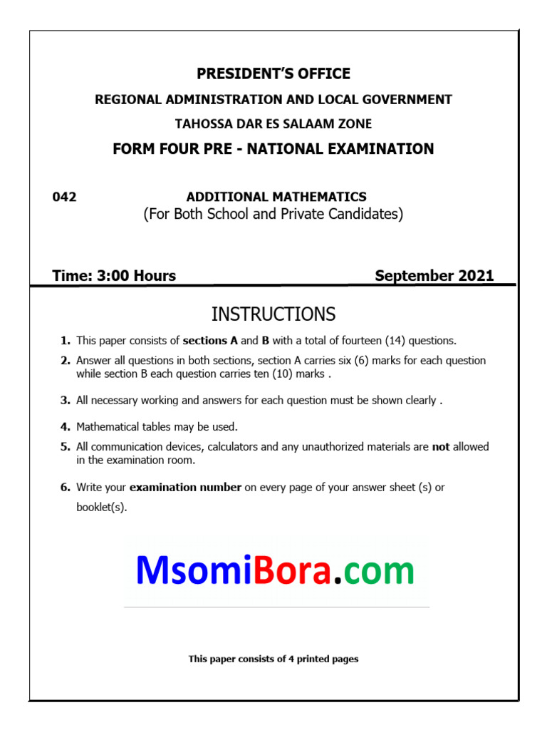 Additional Mathematics | PDF | Algebra | Mathematics