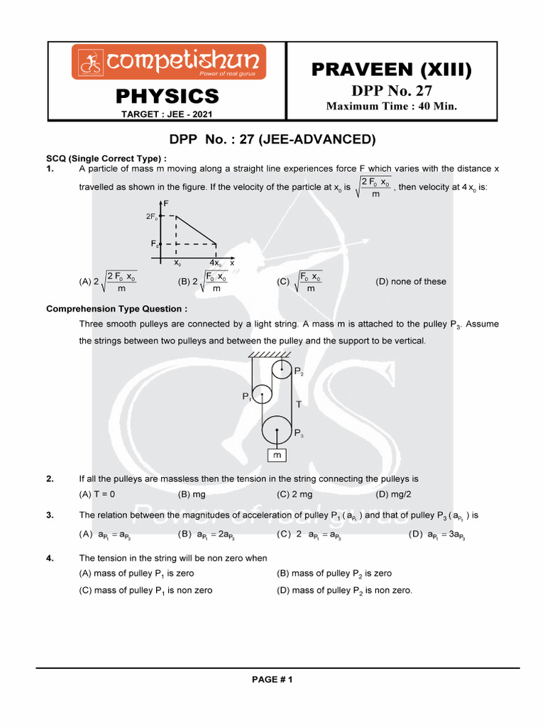 DPP-27 Physics | PDF
