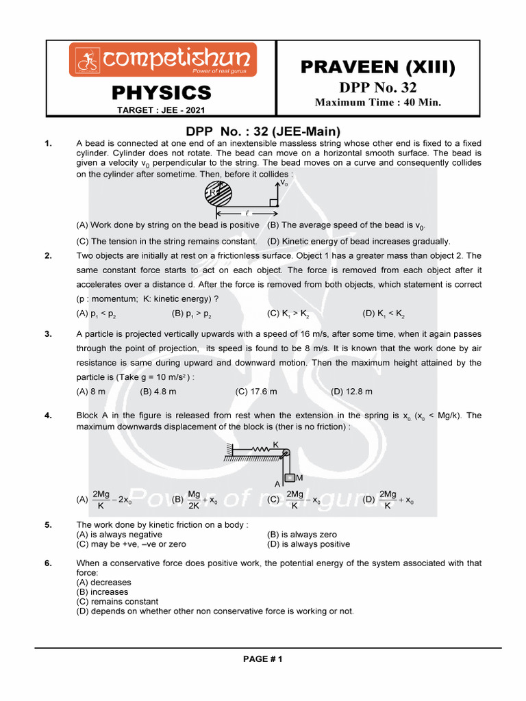 DPP-32 Physics | PDF