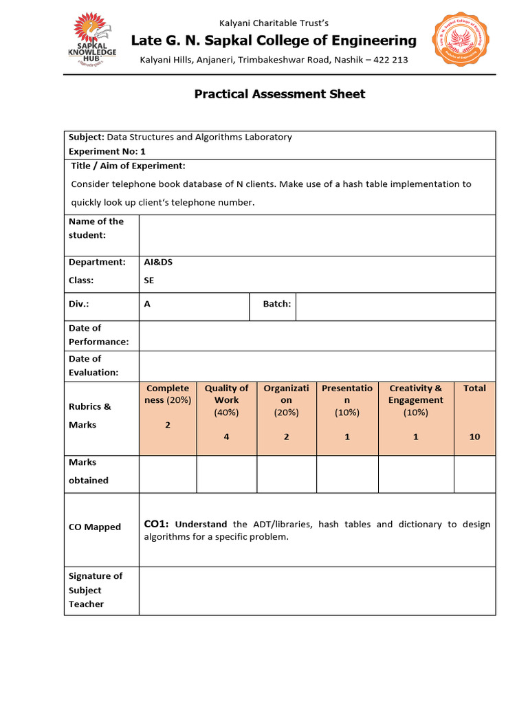 DSA Practical Assement Sheet - R2 - NEP | PDF | Algorithms And Data Structures | Algorithms