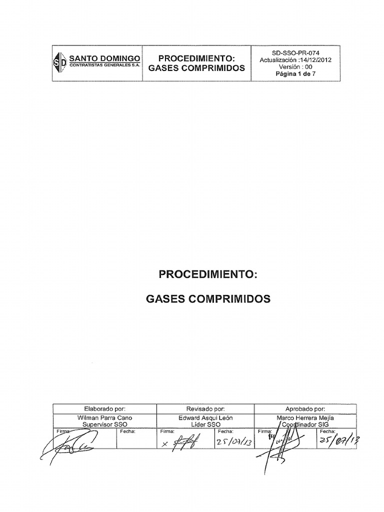 SD-SSO-PR-074 (PR Gases Compromidos) | PDF
