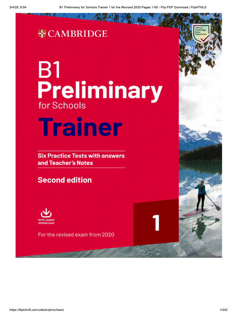 B1 Preliminary For Schools Trainer 1 For The Revised 2020 Pages 1-50 ...