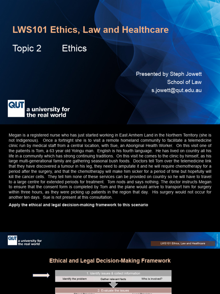 LWS101 2021 2 Online Tutorial - Topic 2 - Ethics | PDF | Informed ...