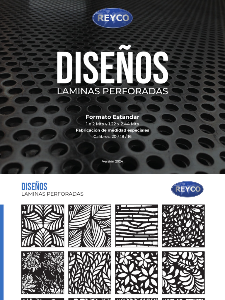 Laminas Perforadas 2024: Diseños y Medidas | PDF