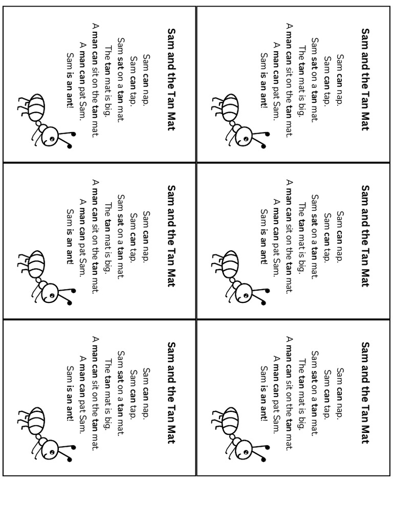 Decodable Story - Sam and the Tan Mat | PDF