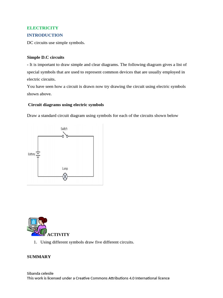 Physics - F 1 Electricity - Simple D.C Circuit | PDF