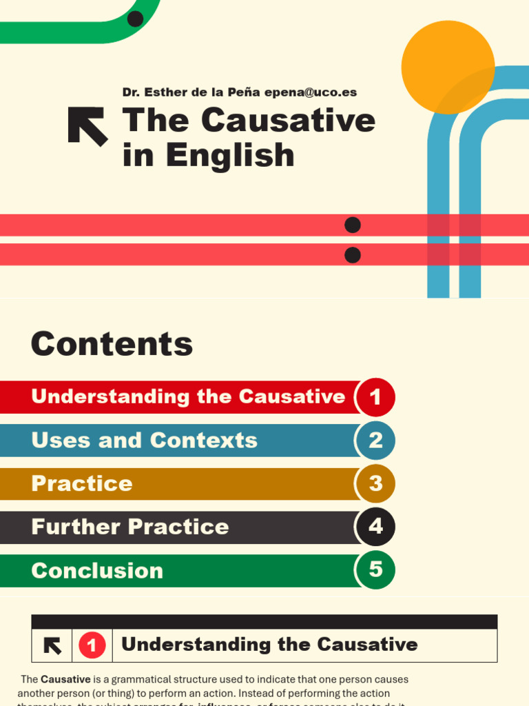 The Causative in English | PDF | Verb | Semantic Units