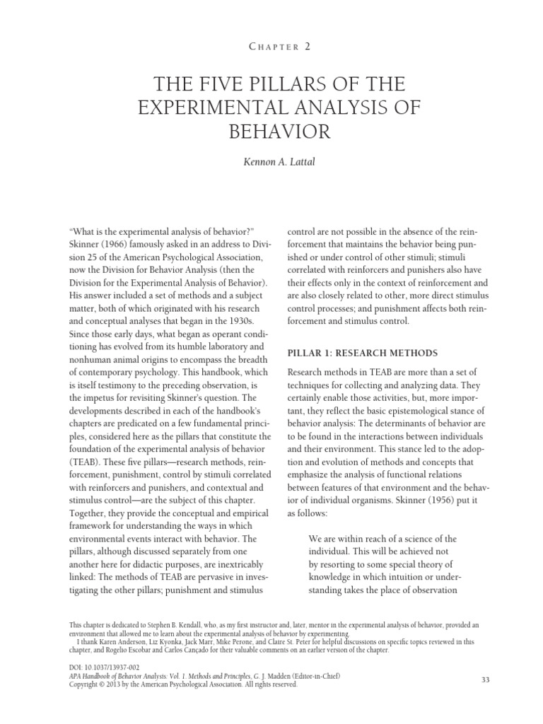 Sub - The Five Pilars of EAB | PDF | Reinforcement | Psychological Concepts