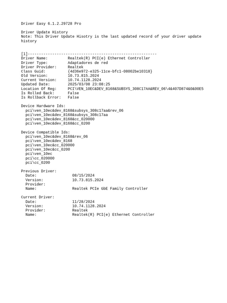 DriverEasy Update History | PDF