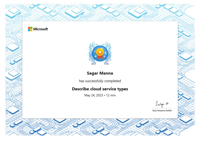 Achievements - Sagarmanna-0727 - Microsoft Learn | PDF