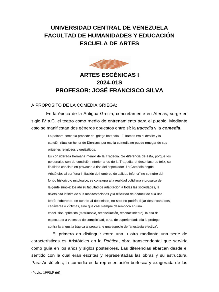 Comedia Griega y Romana | PDF | Comedia