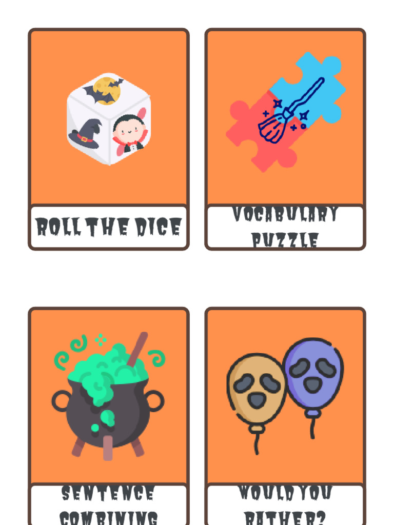 Halloween Learning Stations (tarjetas) | PDF