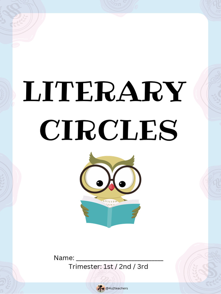 Literary Circles Booklet @4u2teachers | PDF | Part Of Speech | Word