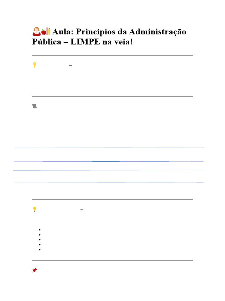 Aula Princípios Da Administração Pública LIMPE Na Veia | PDF ...