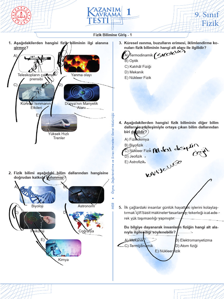 Sınıf Fizik Fizik | PDF