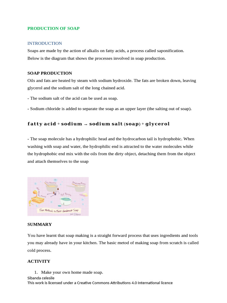 Chemistry-F 1 Industrial Processes-Soap Production | PDF