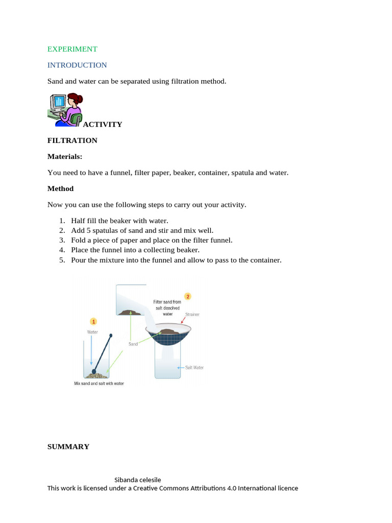 Chemistry f1 Separation Filtration | PDF