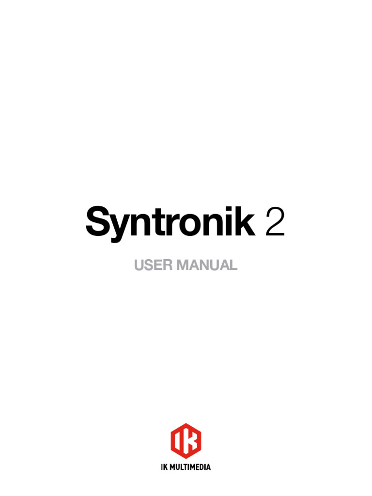 Syntronik 2 User Manual | PDF | License | Synthesizer