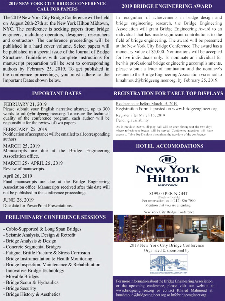 2019 Call For Papers | PDF