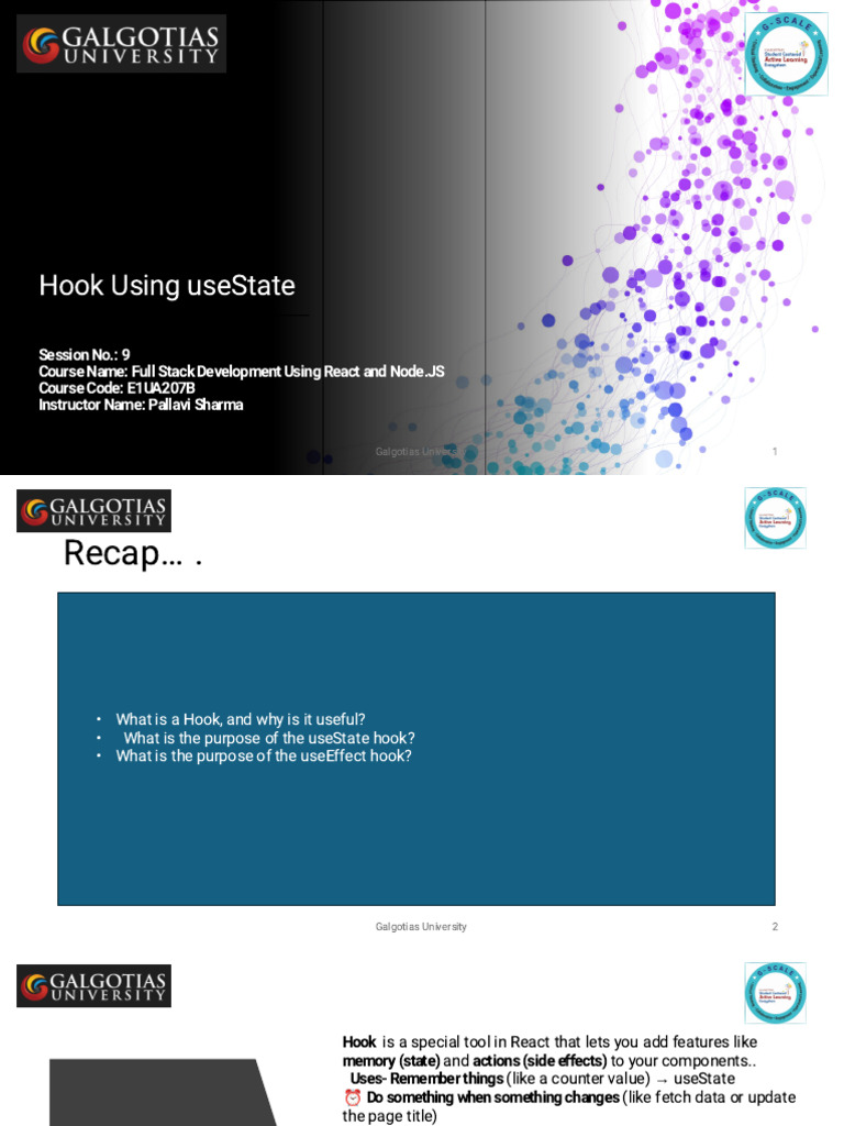 Lecture 11 - Hook Using UseState | PDF | Computer Science | Software Engineering