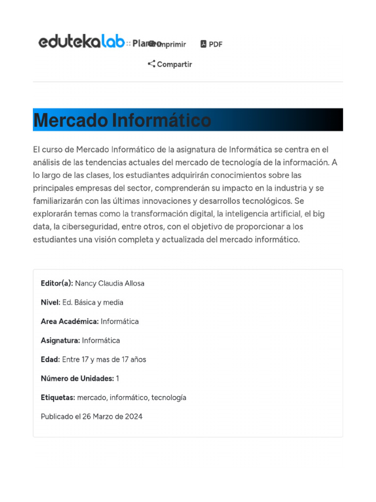 Mercado Informático | PDF