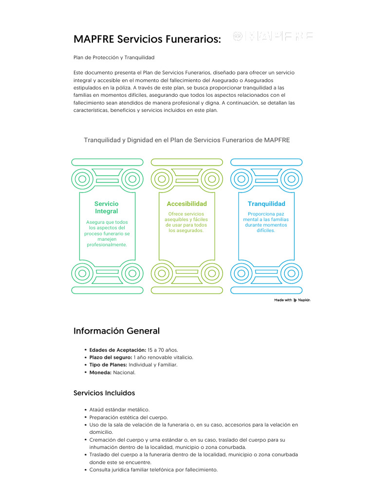 Plan Integral de Servicios Funerarios MAPFRE | PDF | Casa funeraria