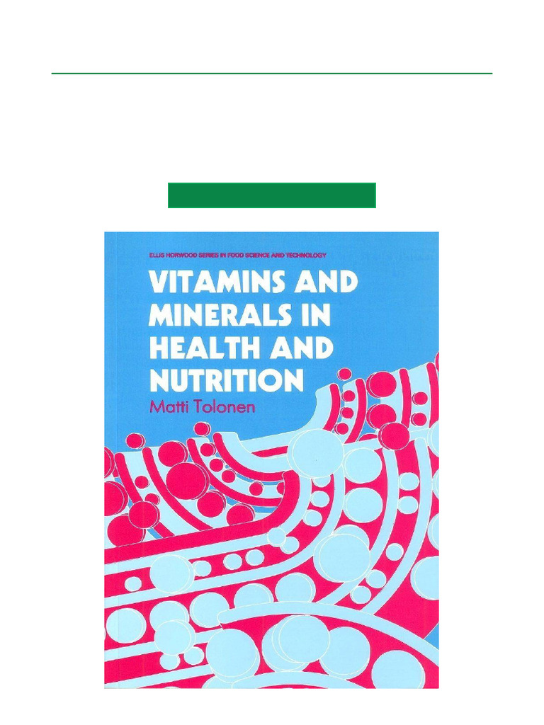 Expert Pick Vitamins and Minerals in Health and Nutrition EPUB DOCX PDF ...
