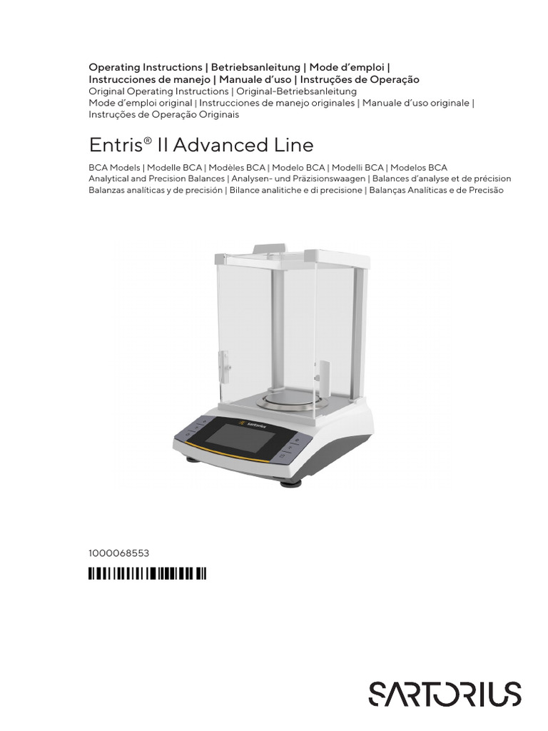 Manual - Entris Bca - Precision and Analytical Balances ...