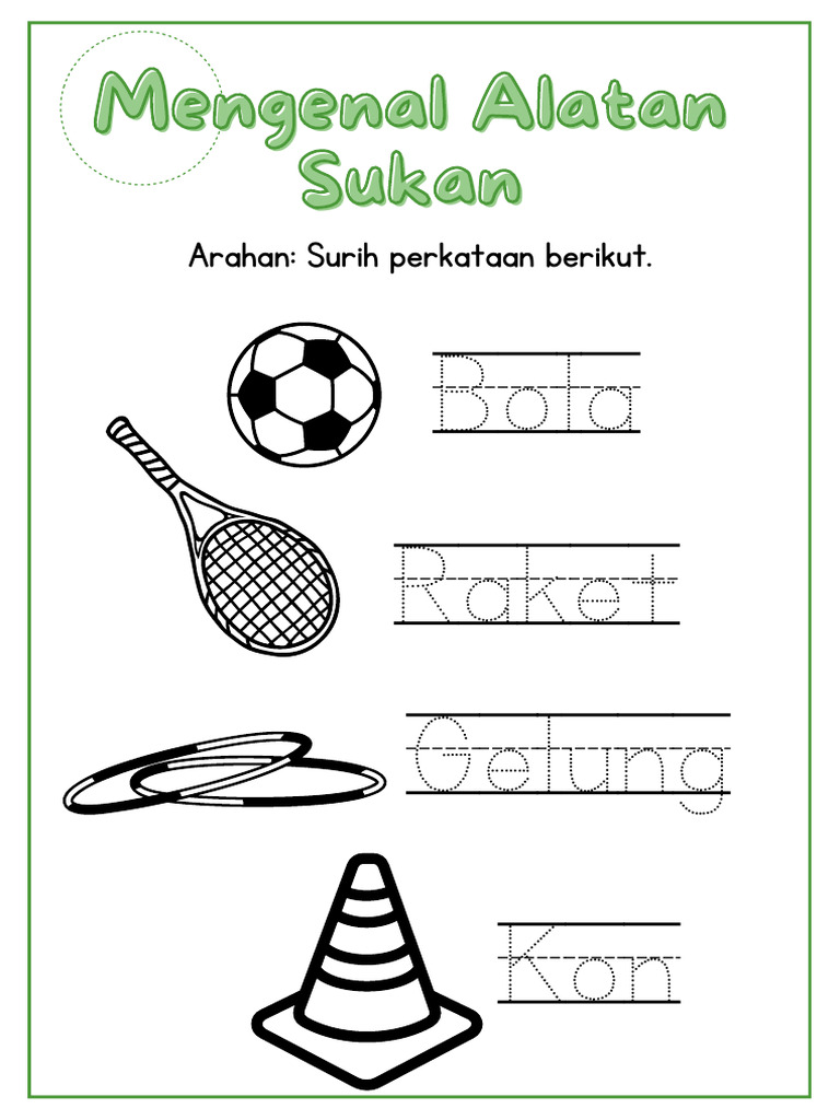 Colorful Illustrative a to J Word Tracing Worksheet.pdf | PDF