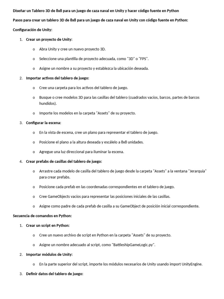 Unity Python | PDF | Unidad (motor de juego) | Python (lenguaje de programación)