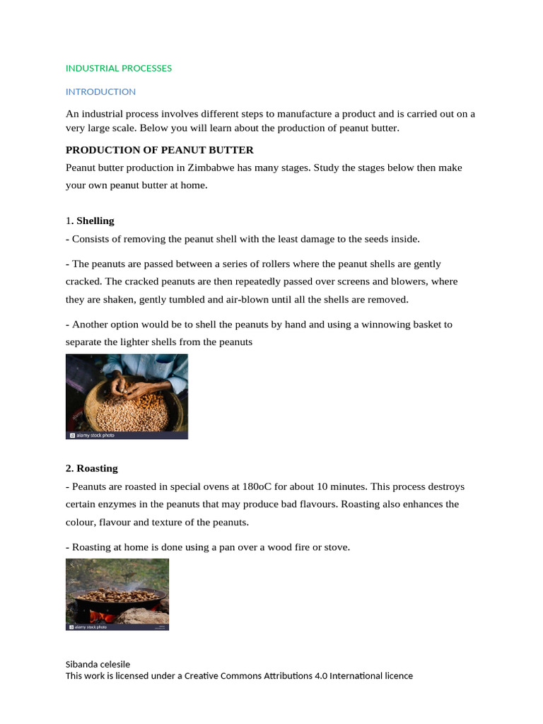 Peanut Butter Production Process Steps | PDF | Peanut Butter | Peanuts