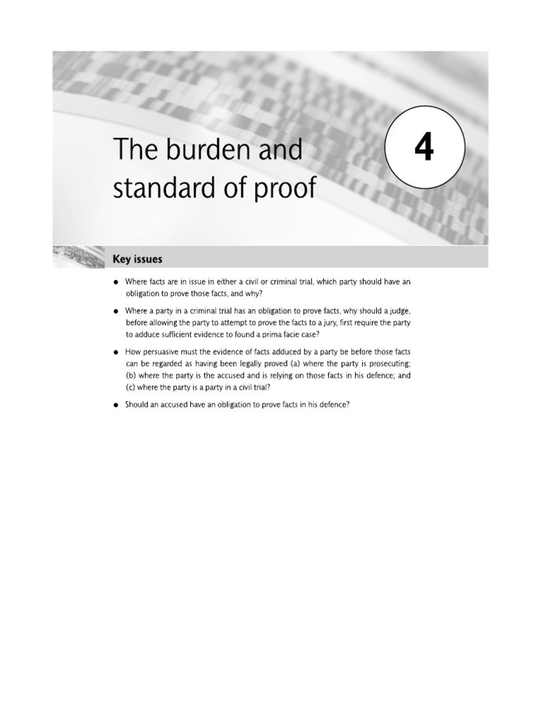 Module 2 - Burden of Proof | PDF